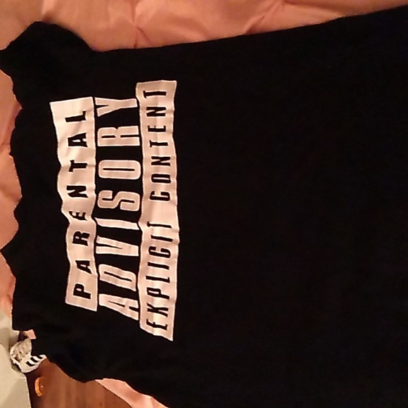 Tops | Parental Advisory Explicit Content Tee Juniors Large | Poshmark